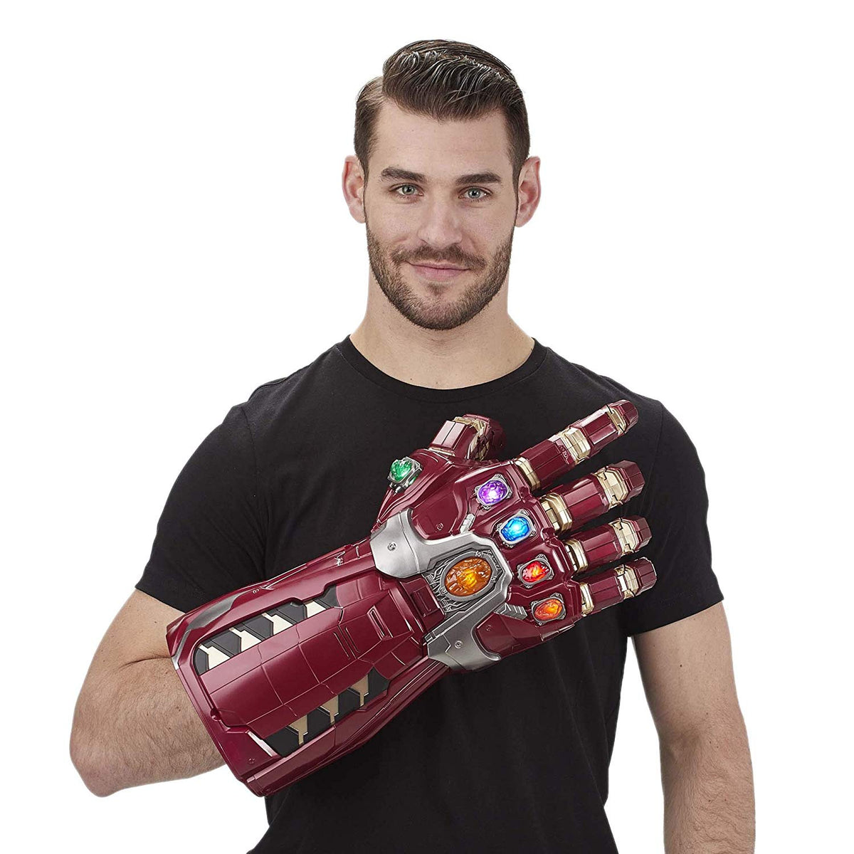20" Inch Tall Avengers Iron Man Power Gauntlet (LIGHT UP & SFX) LED Ma ...